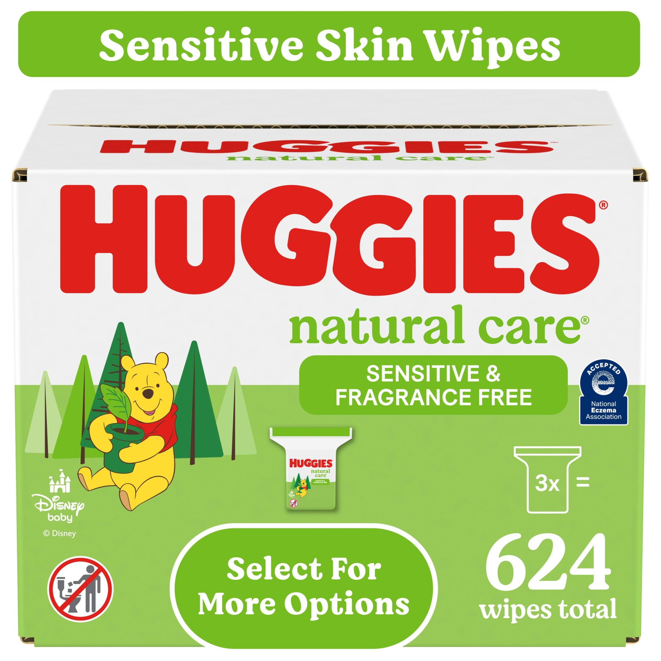 Huggies Natural Care Sensitive Baby Wipes, Hypoallergenic ...