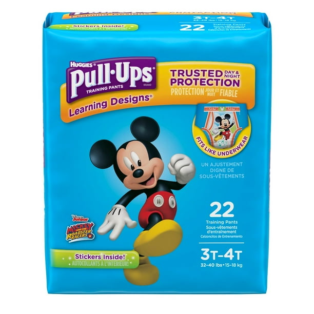 Huggies Pull-Ups Learning Designs Size 3T-4T 22-Count Disposable ...