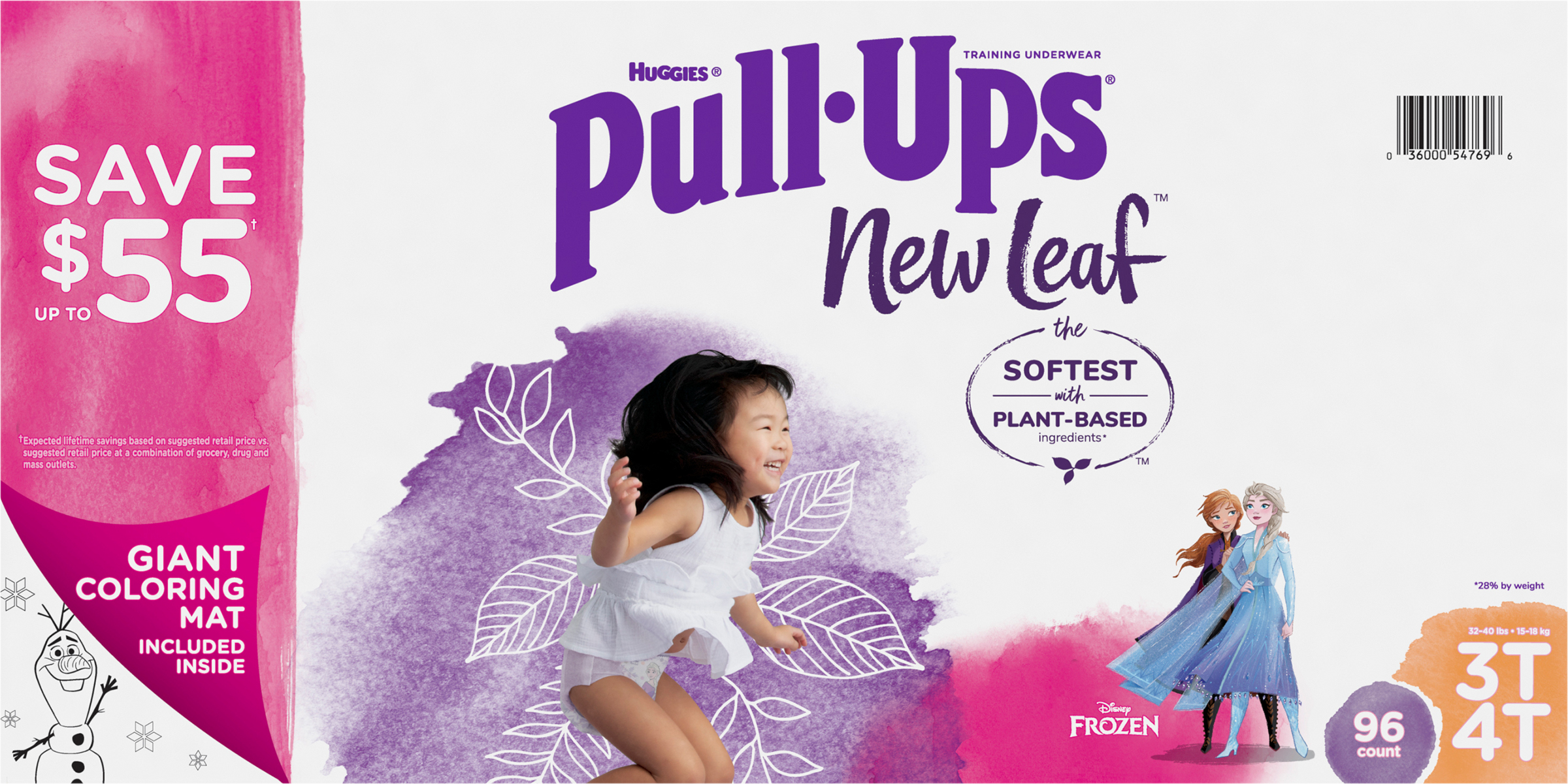 Huggies Pull-Ups Plus Training Pants For GIRLS, Size 4T-5T, 102 Count ...