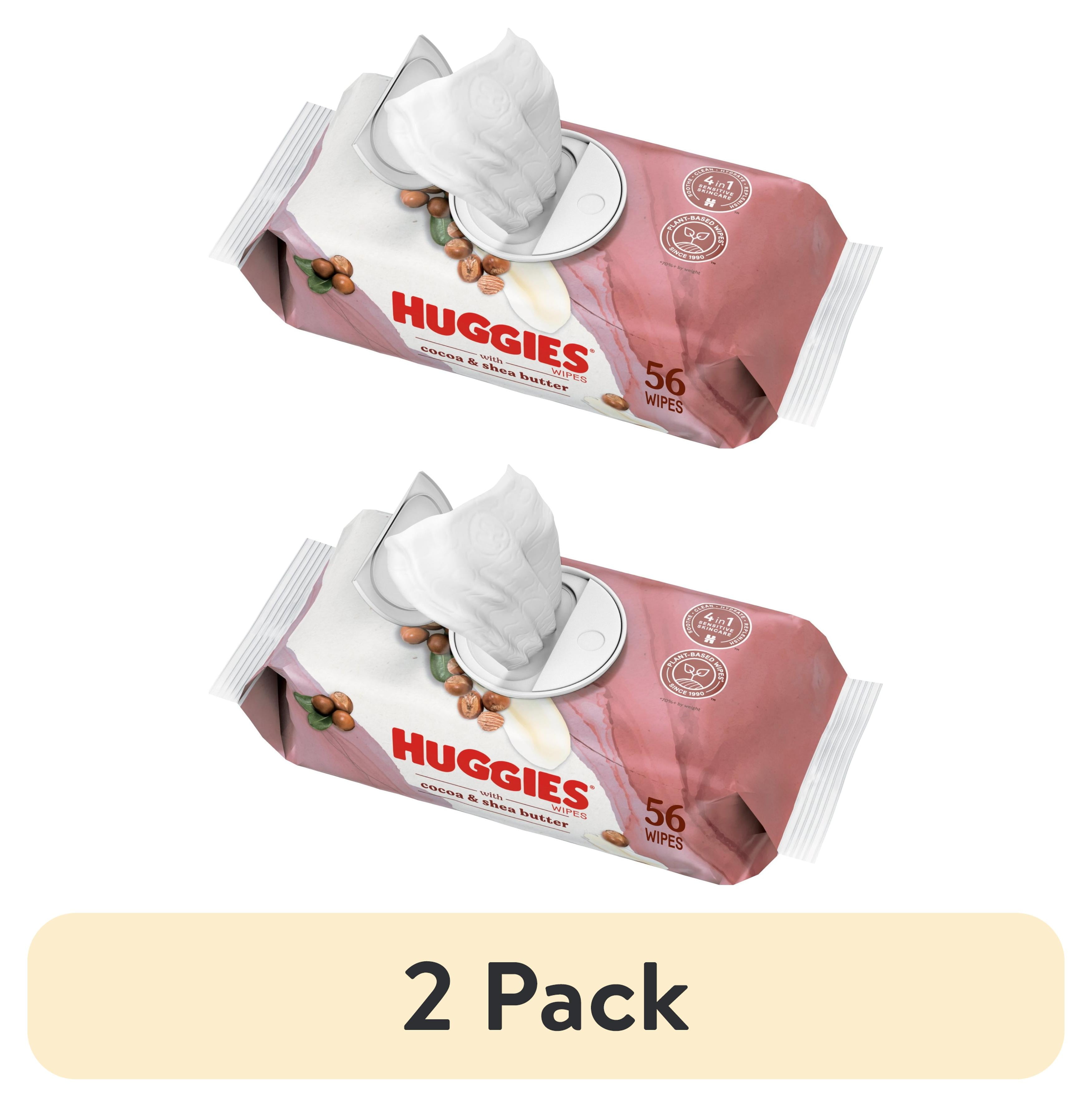 (2 pack) Huggies Sensitive Skincare Baby Wipes with Cocoa & Shea Butter ...