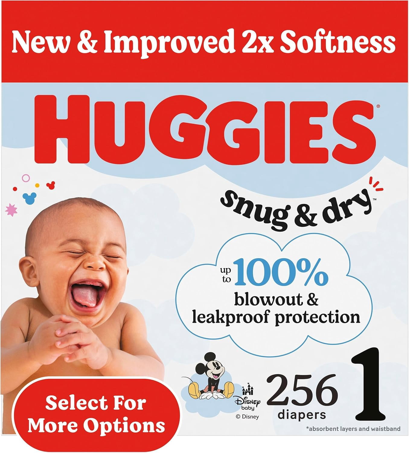 Huggies Size 1 Diapers, Snug & Dry Newborn Diapers, Size 1 (8-14 lbs ...