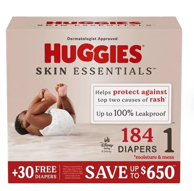 Huggies, Skin Essentials Baby Diapers, Sizes: 1-6 - Walmart.com