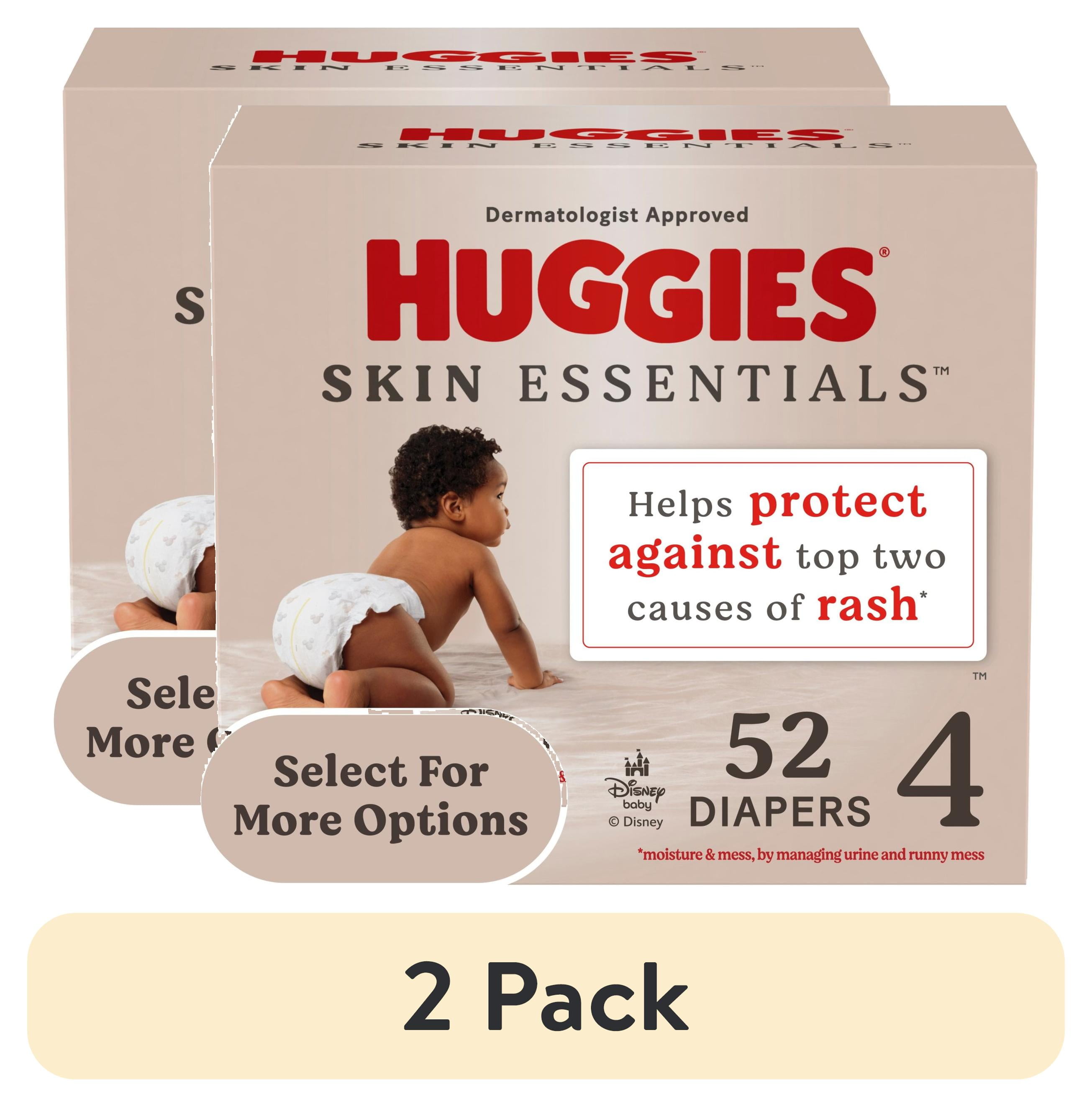 (2 pack) Huggies Skin Essentials Baby Diapers for Sensitive Skin, Size ...