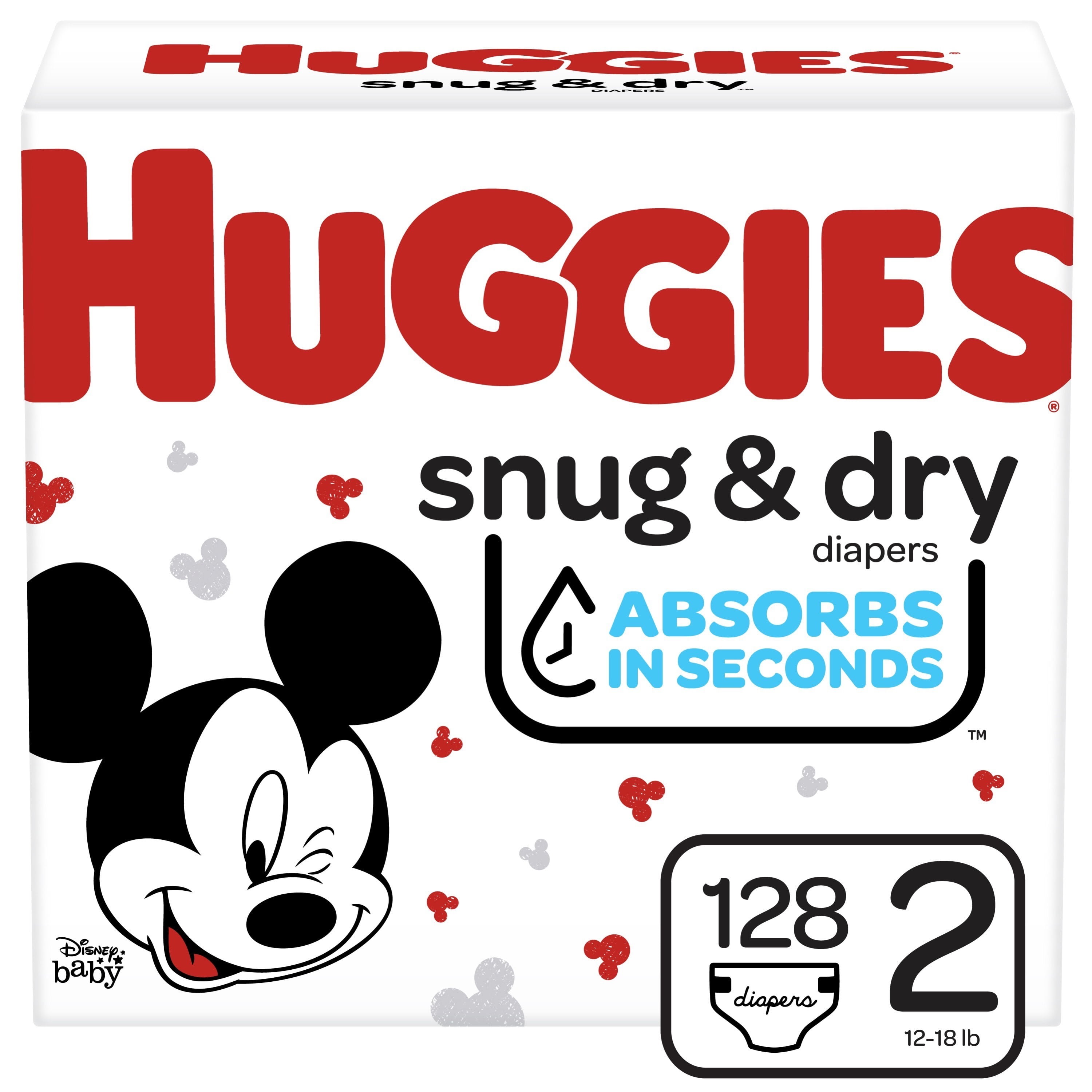 Huggies Snug And Dry Diapers Size 2, Disposable, Absorbs Quickly, Leak ...