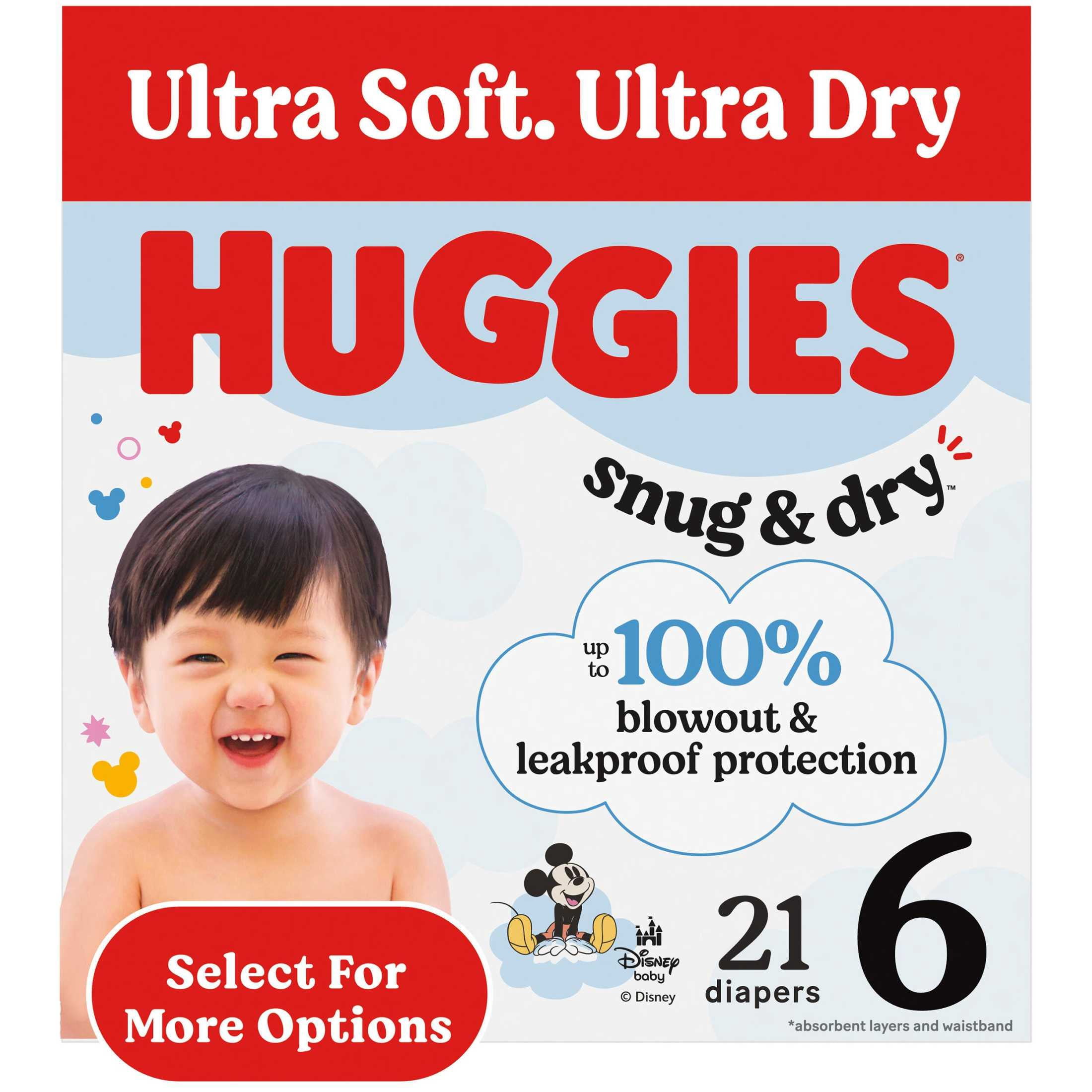 Huggies Snug & Dry Baby Diapers, Size 6 (35+ lbs), 21 Count (Select for ...