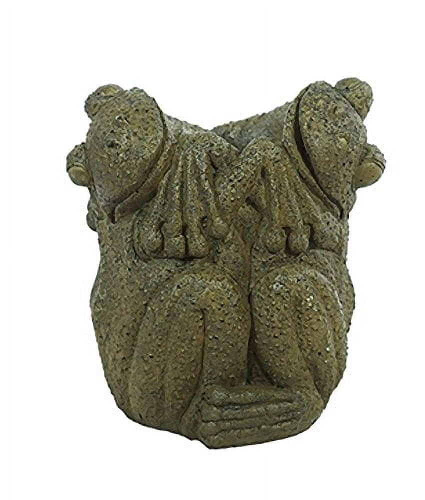 Huggin Frogs Decorative Stone Planter 11in Tall Sage Color - Walmart.com
