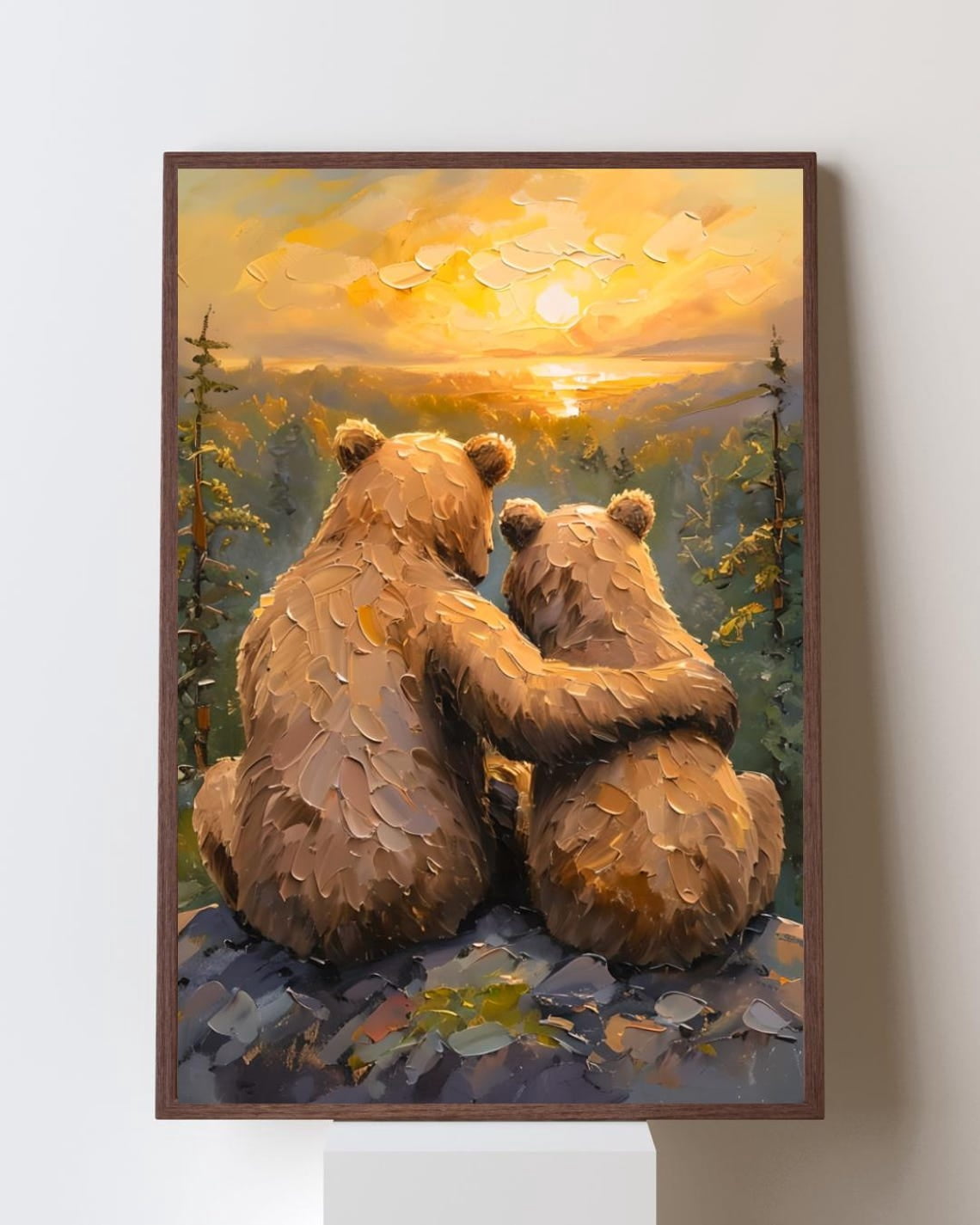Hugging Bear Couple 40th Anniversary for Parents Husband Cozy Cabin ...