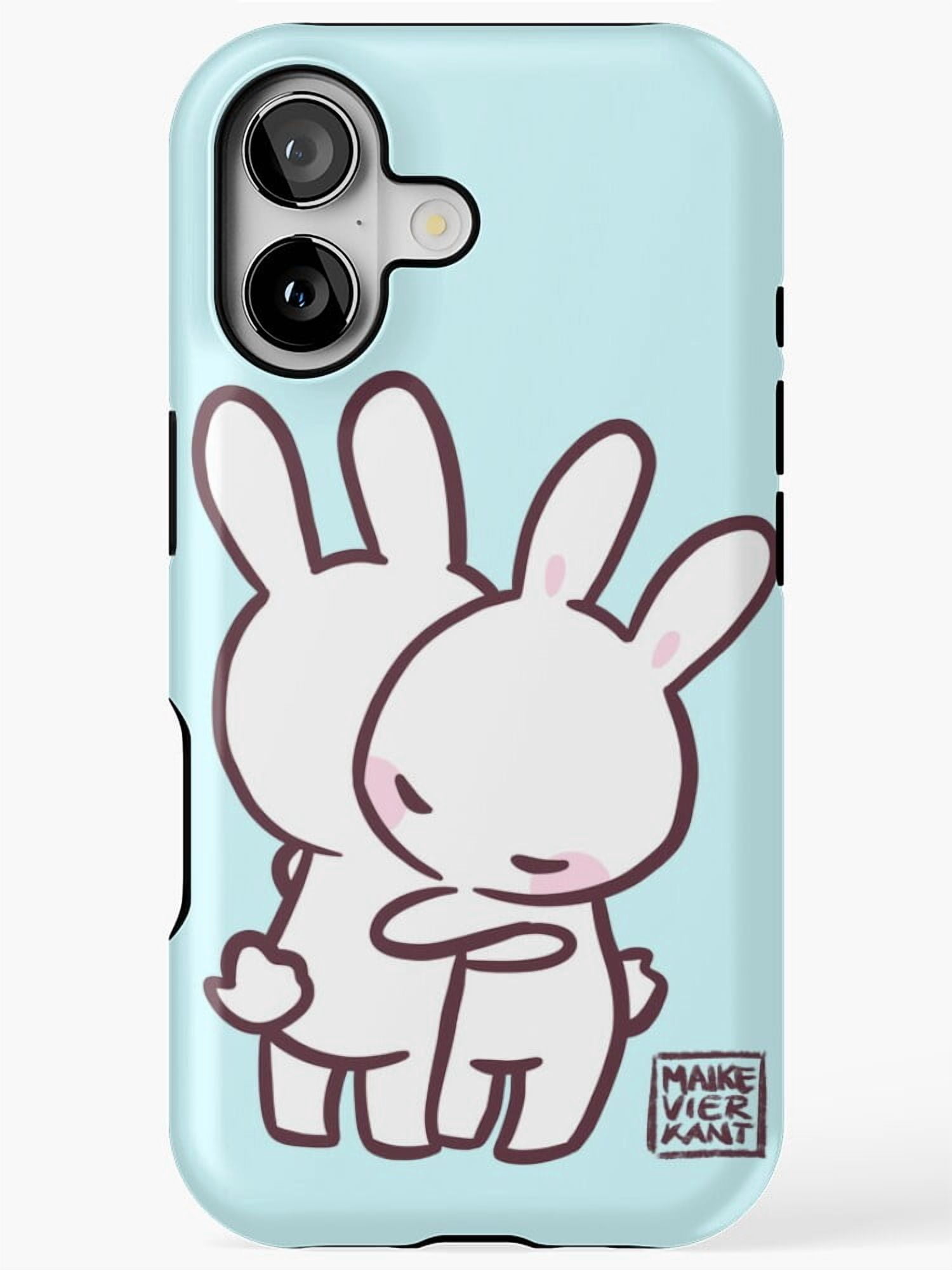 Hugging Bunnies Cute Cartoon Illustration Artwork Phone Case Compatible ...