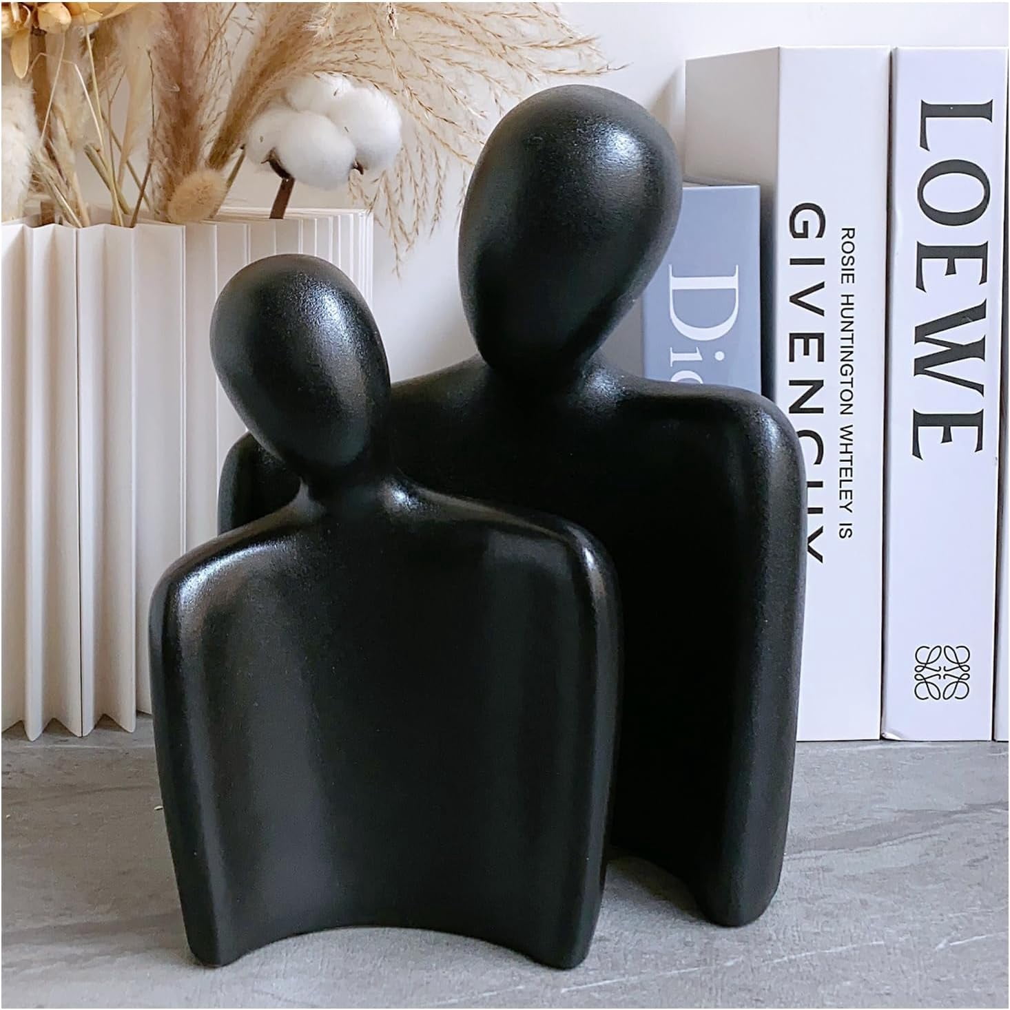 Hugging Couple Statues Ceramic Lover Figurine Characters Coffee Table ...