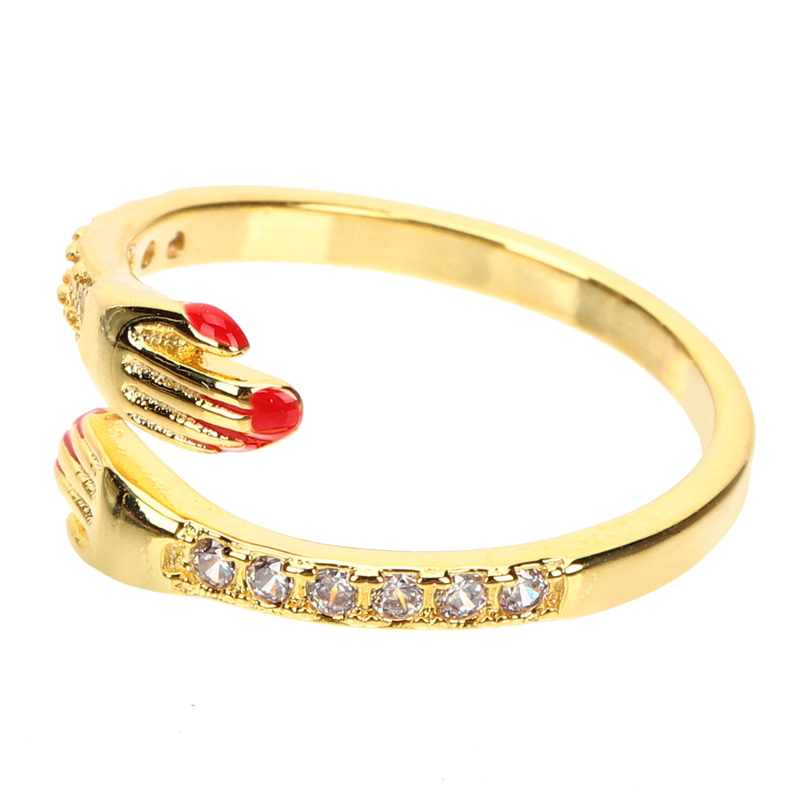 Hugging Hand Ring Finger Band Ring Hug Ring Engagement Ornament ...