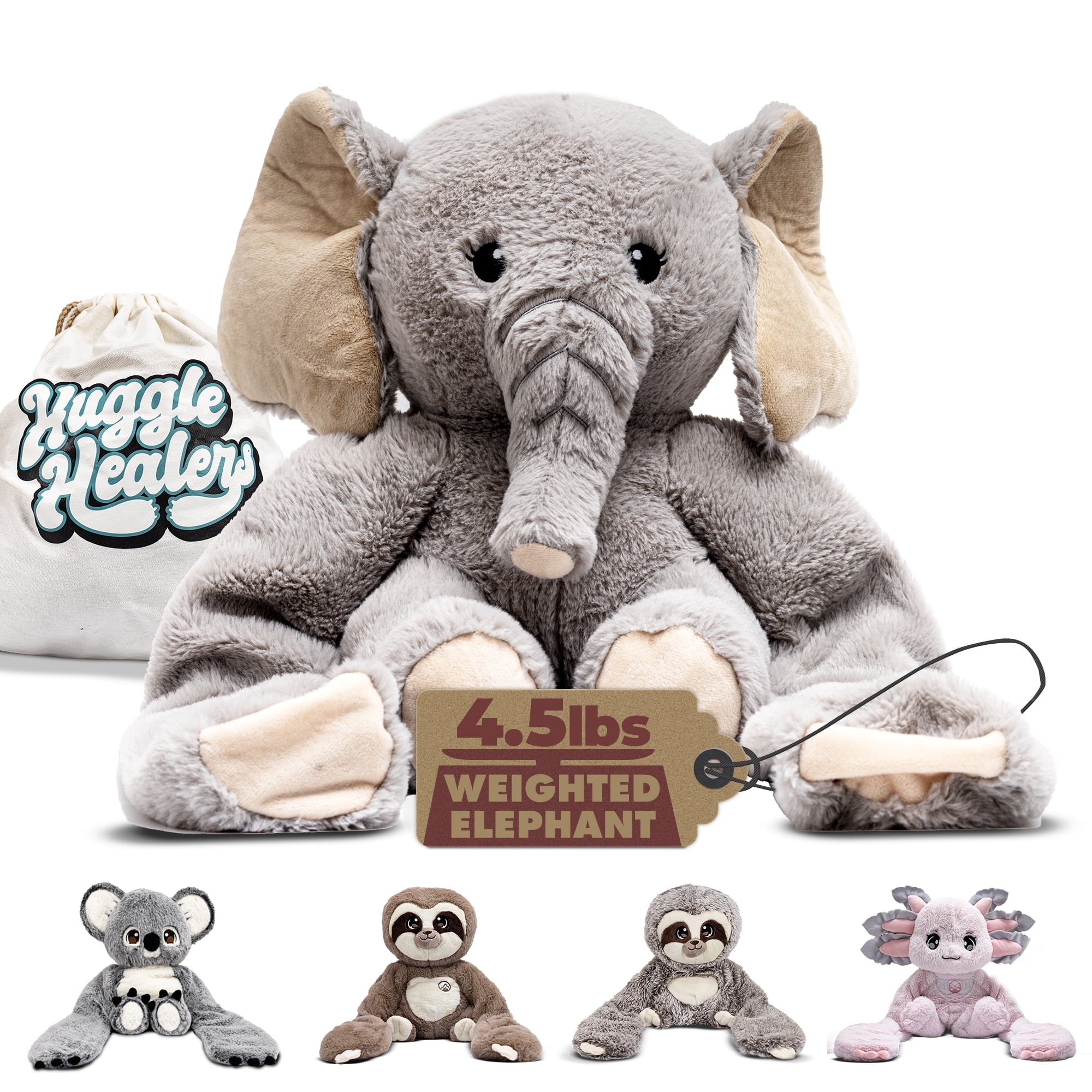Huggle Healers Weighted Stuffed Animals for Adults, Teens and Kids - 40 ...