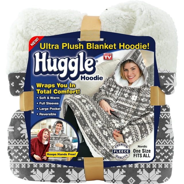 Huggle Hoodie, Unisex One Size, Plush Oversize Cozy Snuggle Adult ...