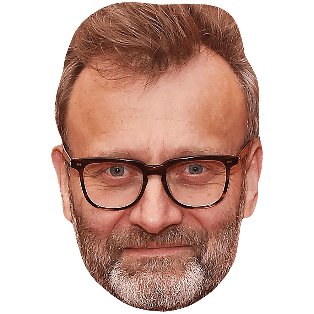 Hugh Dennis (Glasses) Celebrity Mask, Flat Card Face, Fancy Dress Mask ...