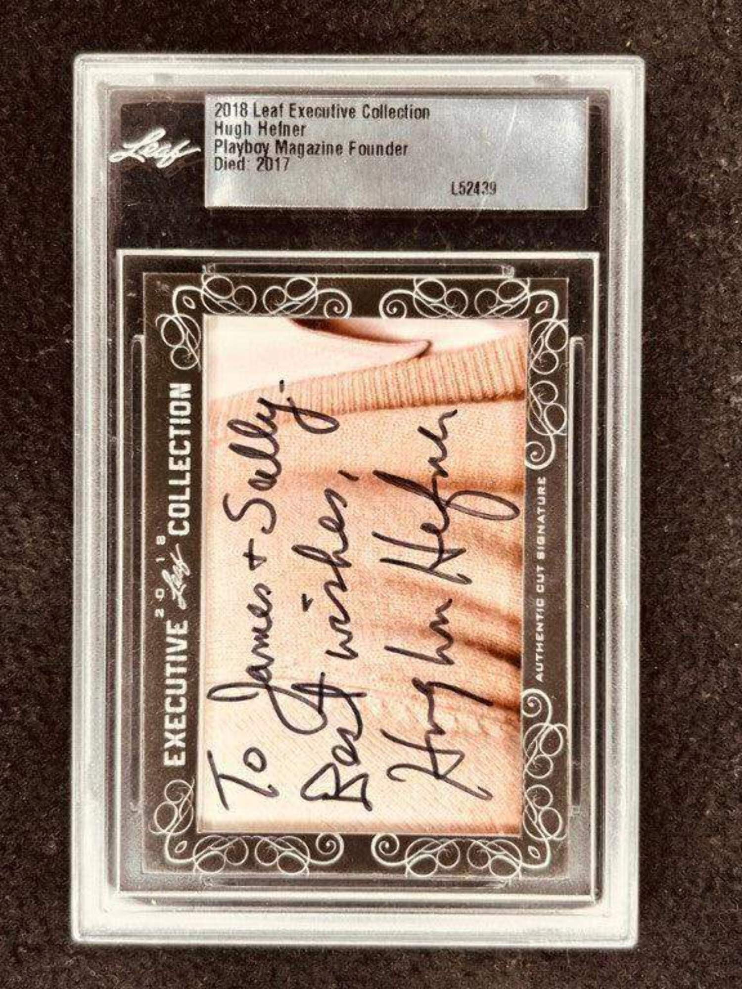 Hugh Hefner 2018 Leaf Cut Signature certified autograph card JSA ...