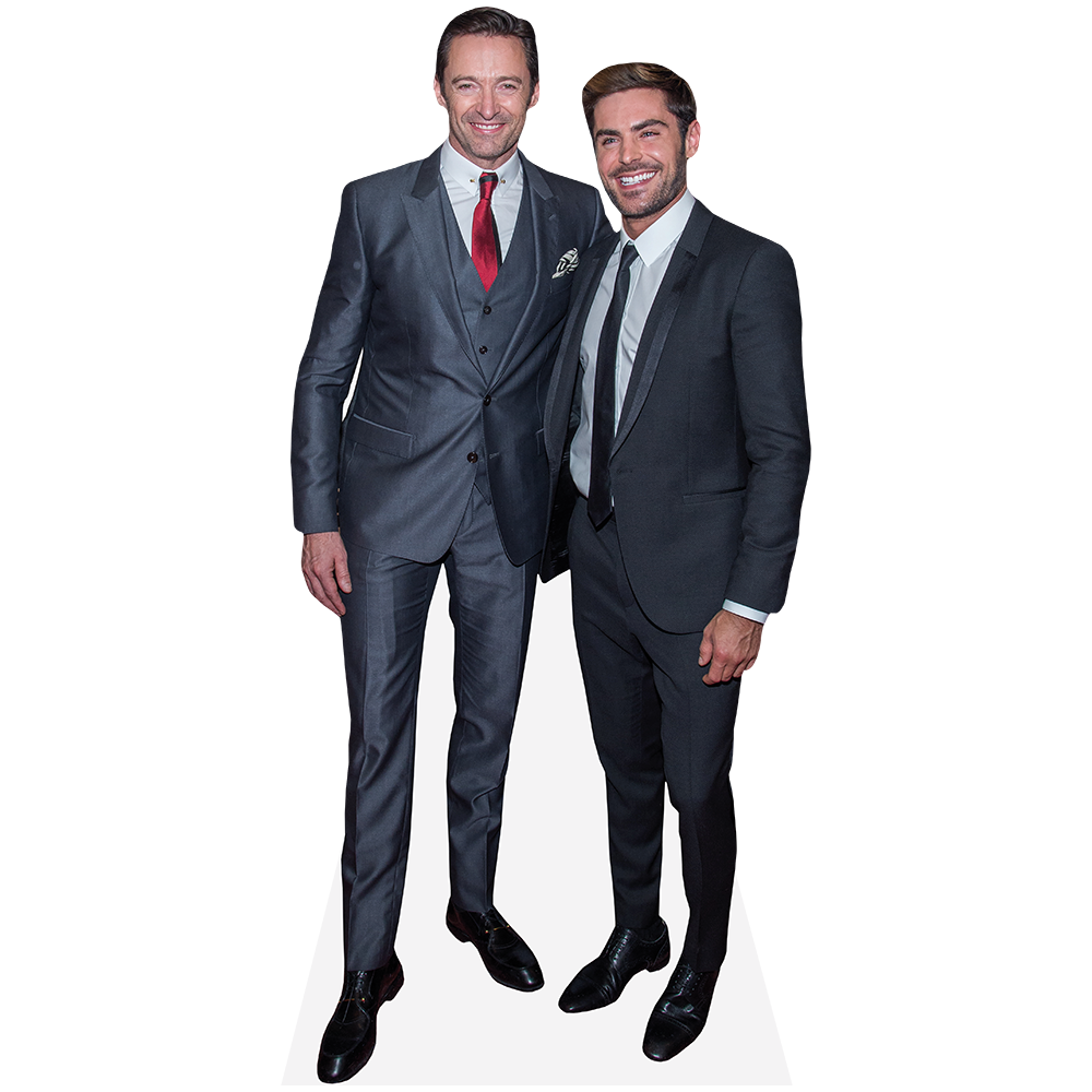 Hugh Jackman And Zac Efron (Duo) Mini Celebrity Cutout Standee - Walmart.com