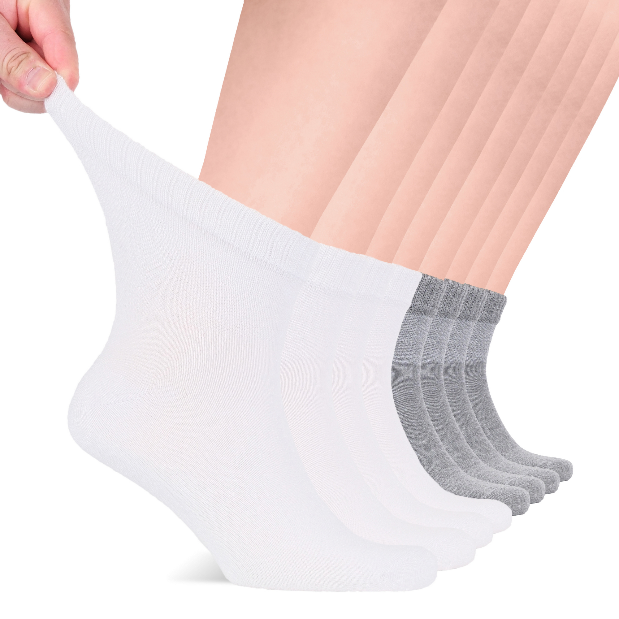 Hugh Ugoli Men's Loose Diabetic Ankle Socks Bamboo, Wide, Thin ...