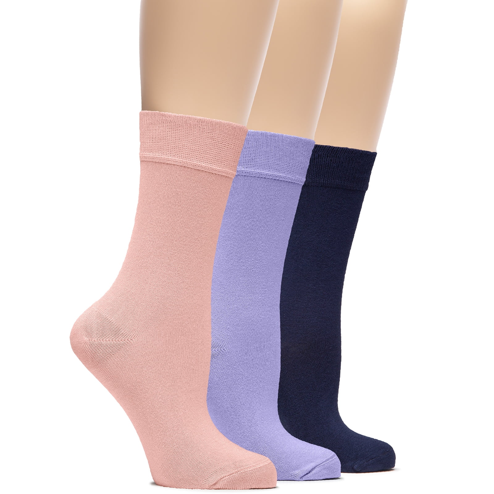 Hugh Ugoli Women's Lightweight Soft Thin Bamboo Crew Dress Socks ...