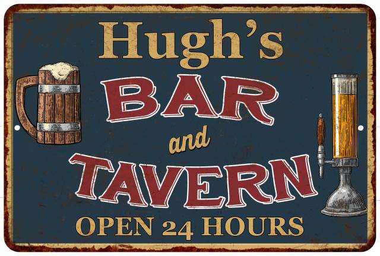 Hugh's Green Bar & Tavern Rustic Sign Decor 8x12 208120047143 - Walmart ...