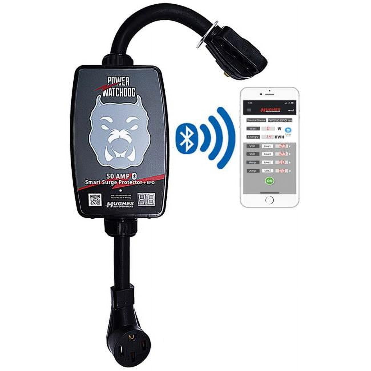 Hughesauto 50A Power Watchdog Bluetooth Portable Surge Protector with ...