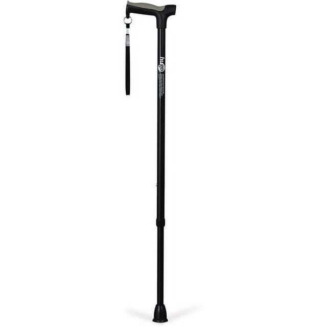 Hugo Adjustable Derby Handle Cane with Reflective Strap, Ebony ...