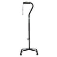 Hugo Adjustable Four Point Aluminum Walking Quad Cane, Ebony, Large ...