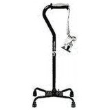 Hugo Adjustable Four Point Aluminum Walking Quad Cane, Ebony, Large ...