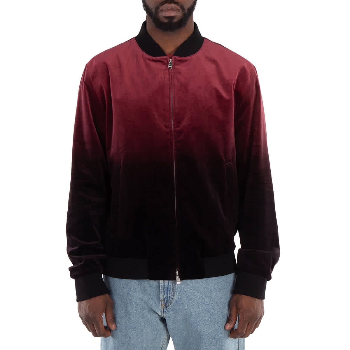 Hugo Boss Hanry Ombre Velvet Bomber Jacket, Brand Size 50 ( US Size 40 ...