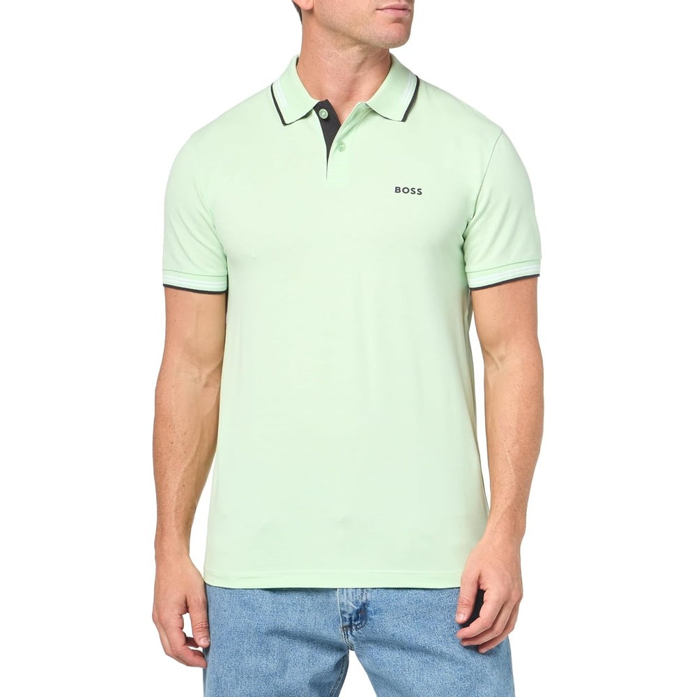 Hugo Boss Men's Paul Modern Polo Shirt, Pastel Green - Walmart.com
