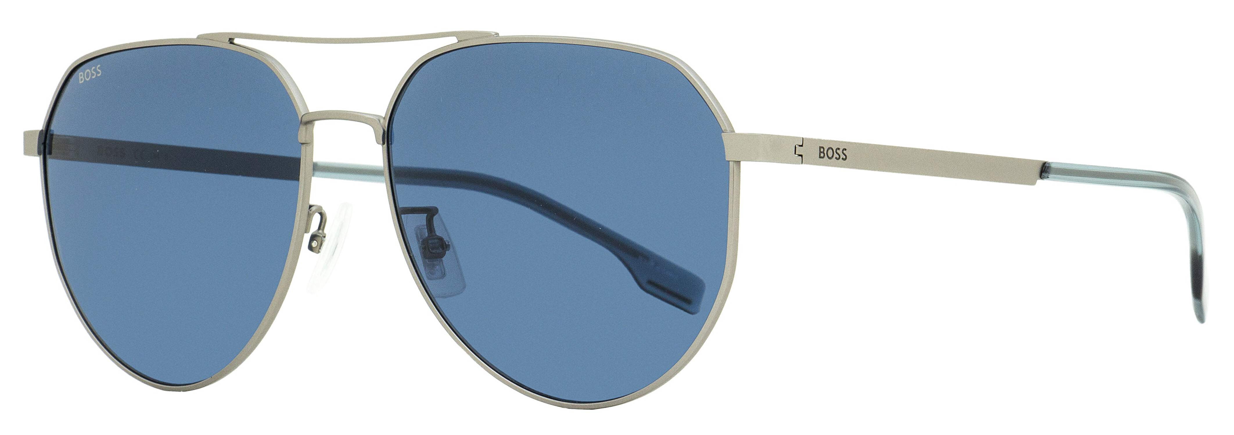 Hugo Boss Pilot Sunglasses B1473FSK R81KU Matte Ruthenium 61mm ...