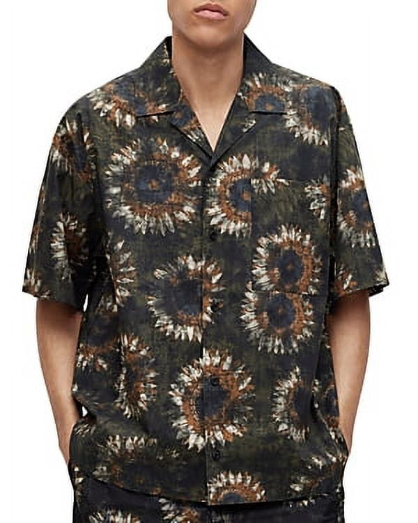 Hugo Boss men's Sunflower Print short sleeve Camp Shirt Large L Rtl ...