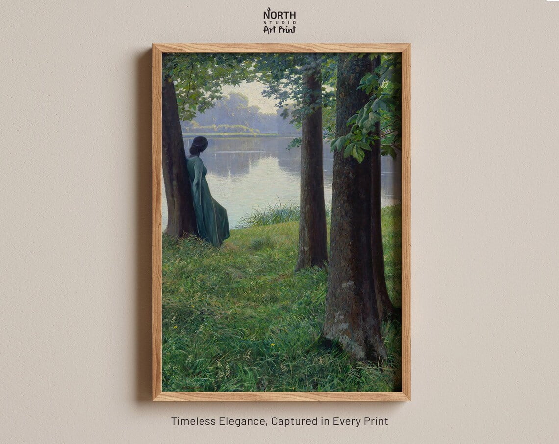 Hugo Duphorn Art, Morning Pond Scene, Rastede Landscape, Vintage ...