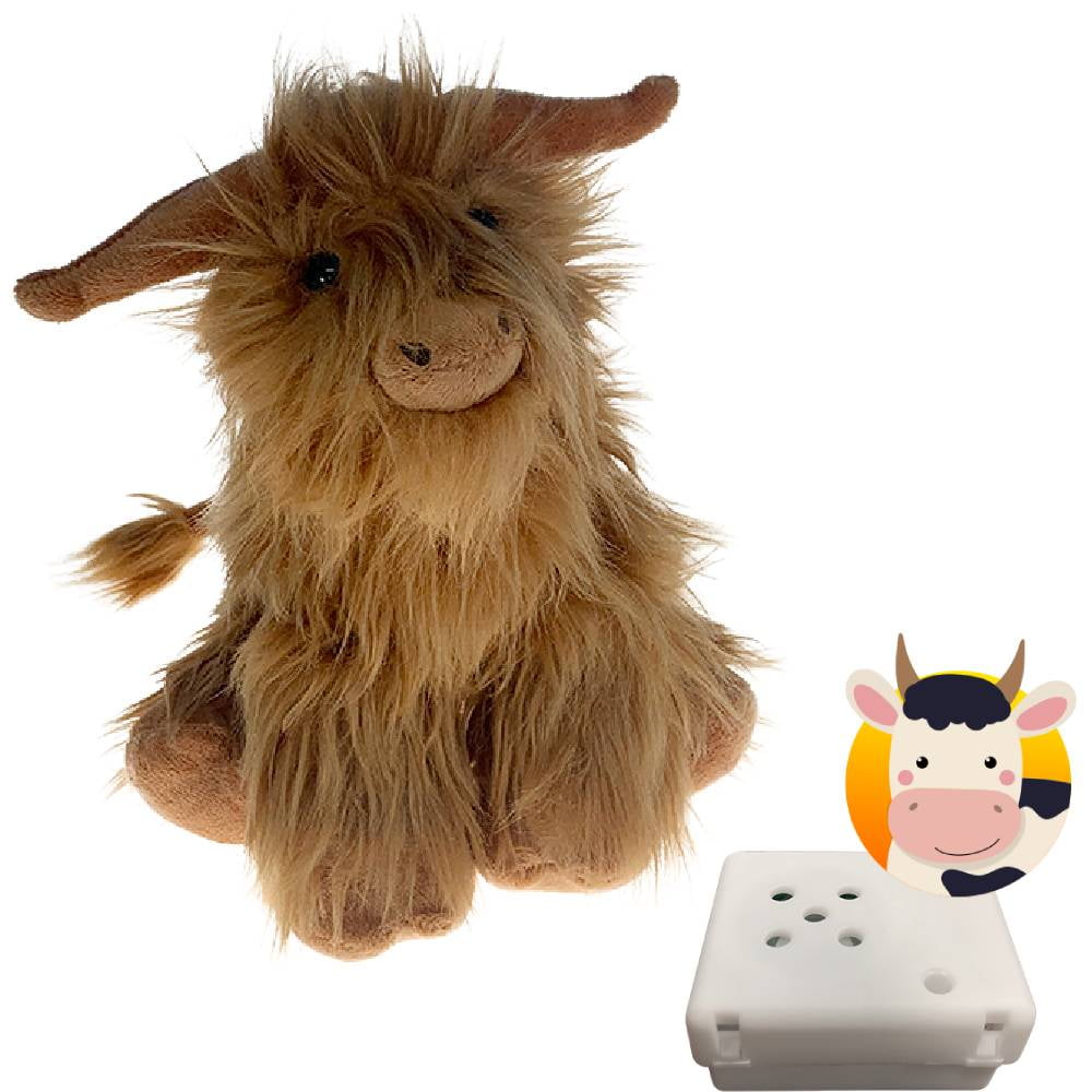 Hugo Highland Cow Stuffed Toy with Pre-Recorded Cow Sound - 16-Inch ...