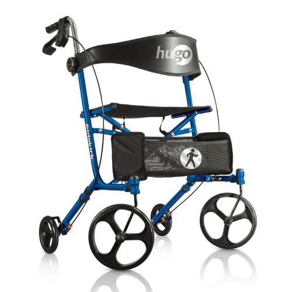 Hugo Mobility Sidekick Side-Folding Rollator Walker with Seat ...