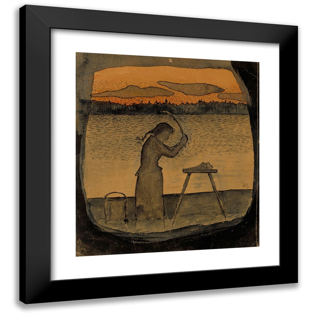 Hugo Simberg 15x16 Black Modern Framed Museum Art Print Titled - Doing ...