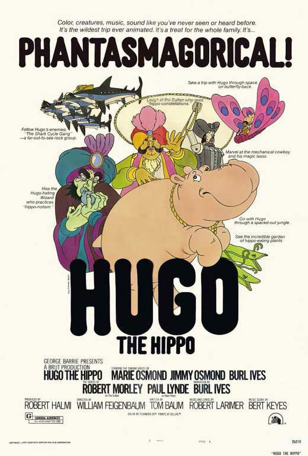 Hugo the Hippo - movie POSTER (Style B) (27" x 40") (1975) - Walmart.com