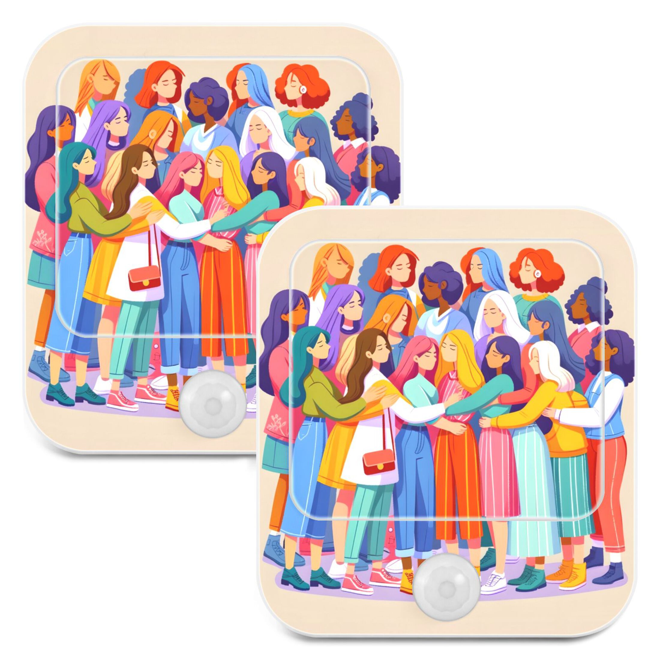 Hugs Girls Night Lights Plug into Wall LED with Auto Light Sensor Warm ...