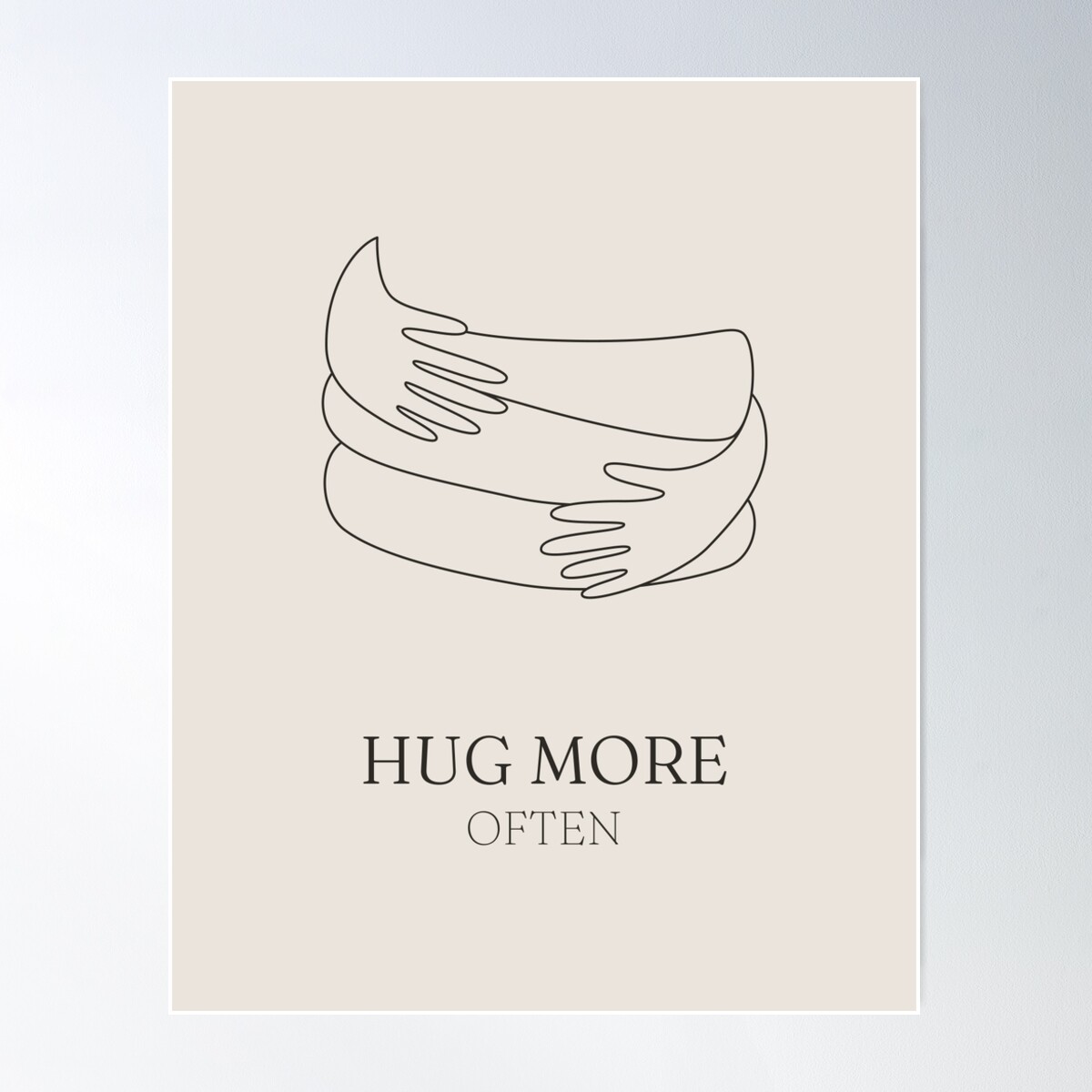 Hugs: The Universal Language Of Love Poster Wall Art, Modern Wall Decor ...