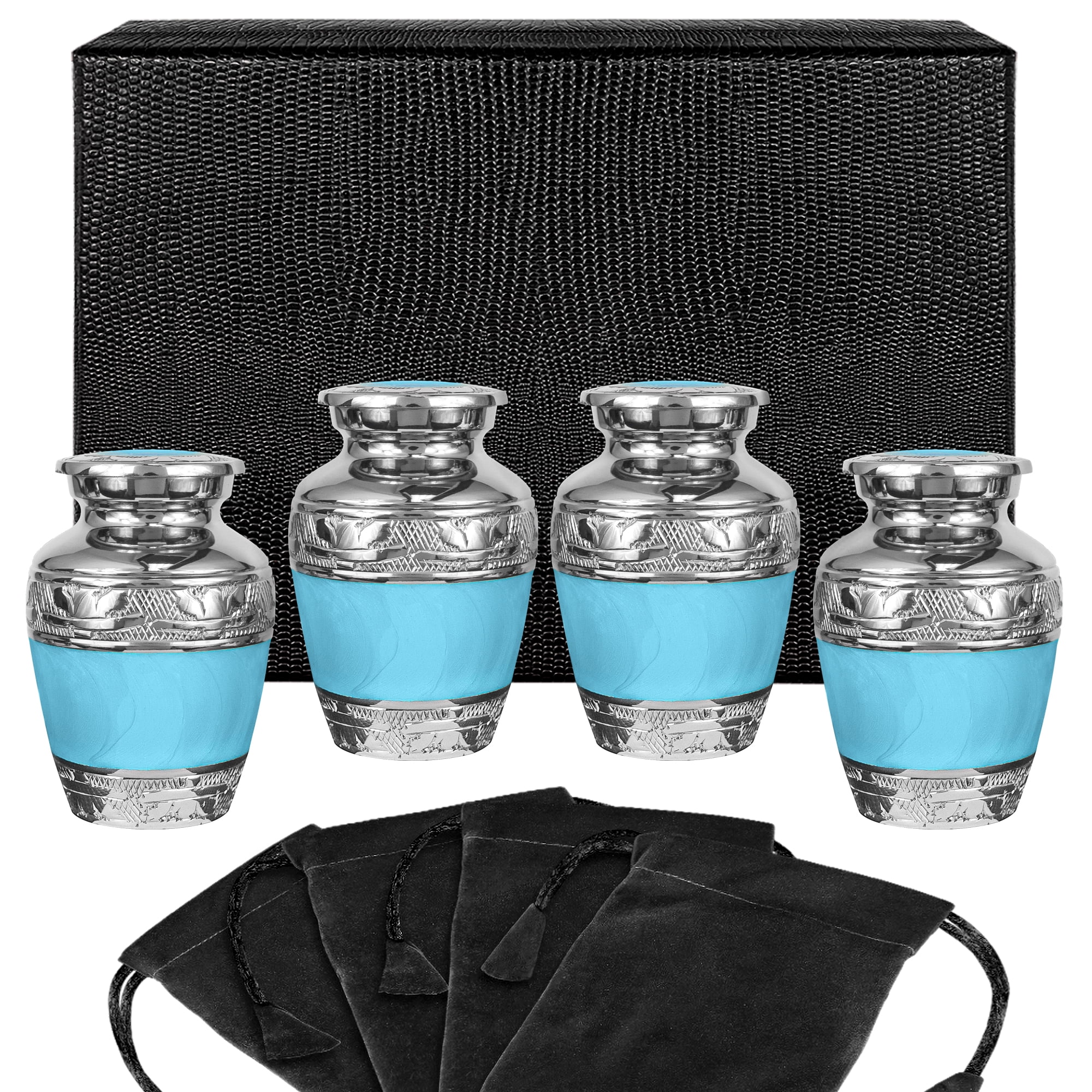 Hugs and Kisses Baby Blue Small Keepsake Urns For Cremation Ashes In ...