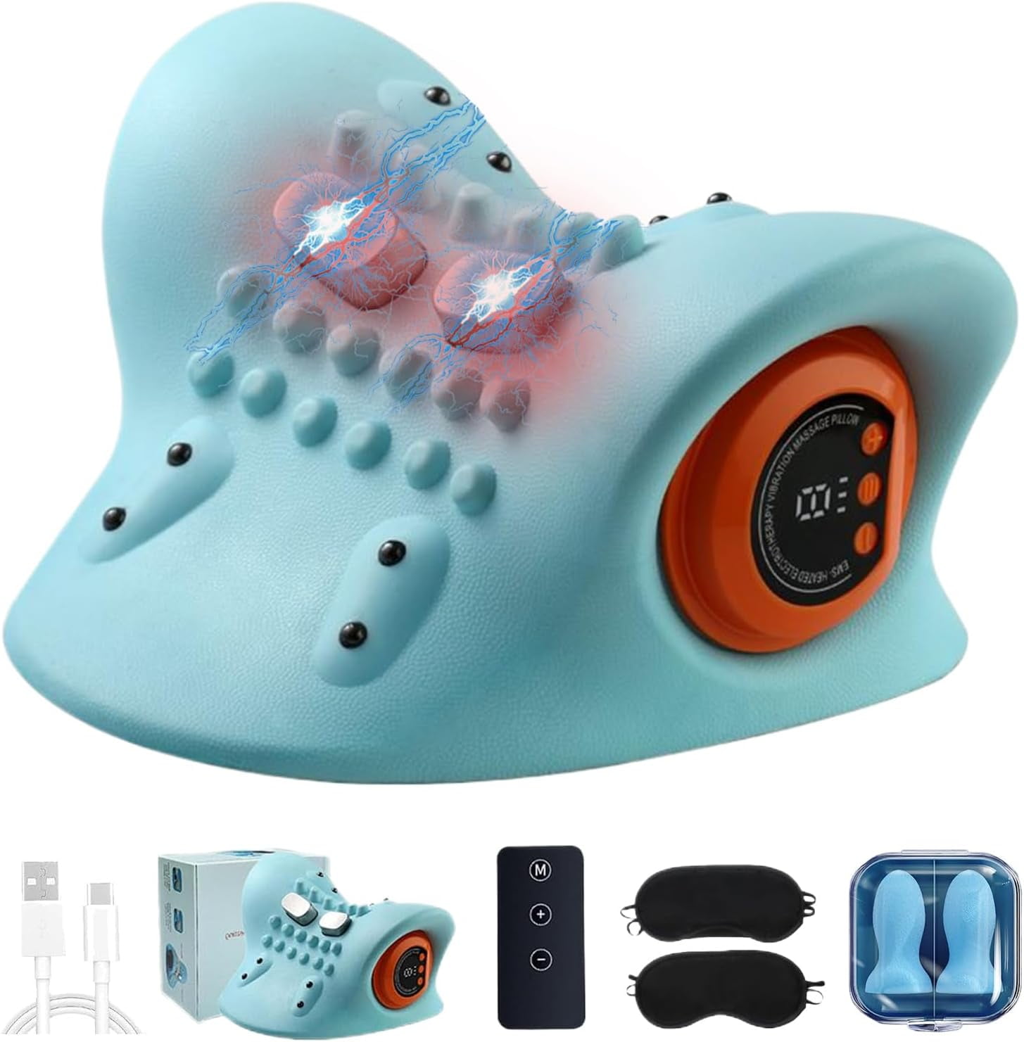 Hugterra Neck Massager, Hugterra Massager With Heat, Portable Shiatsu ...