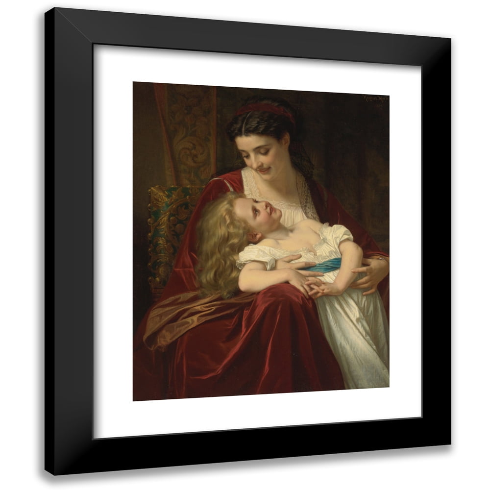 Hugues Merle 12x14 Black Modern Framed Museum Art Print Titled ...
