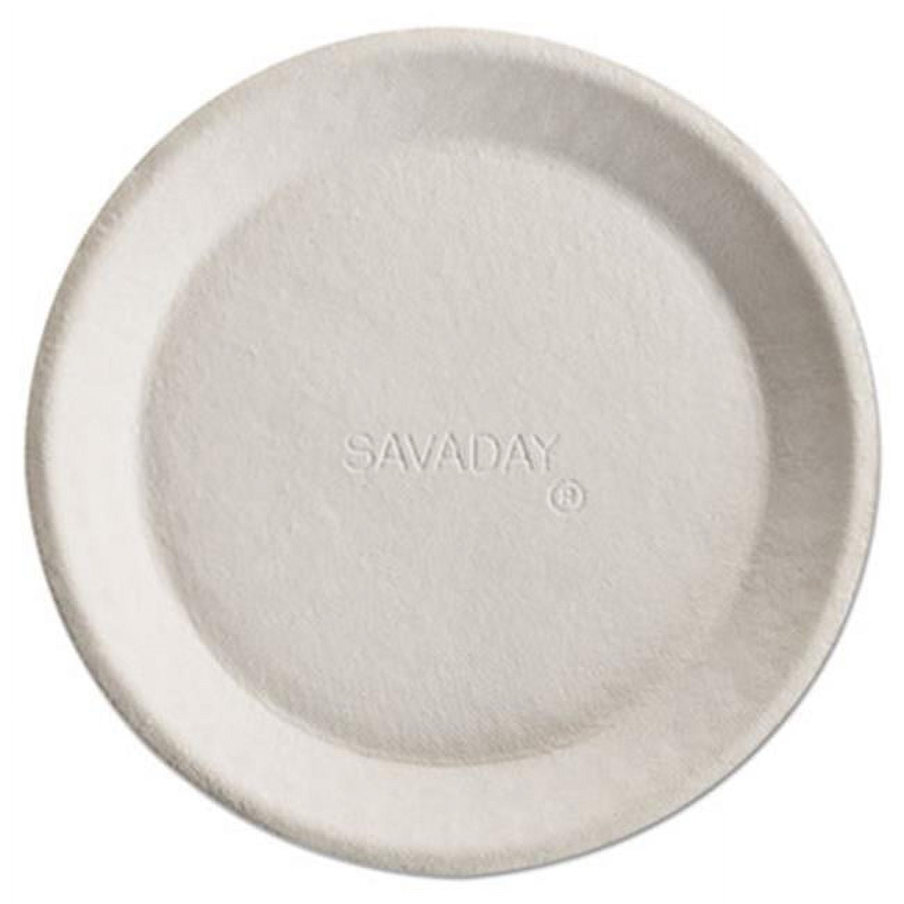 Huh 10117 Sturdy 10 in. White Savaday Molded Fiber Plates - Walmart.com