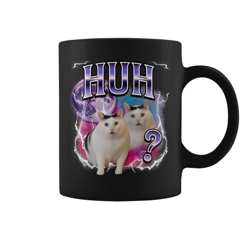 Huh Cat Chonky Meme Confused Cat Meme Lovers Coffee Mugs - Walmart.com