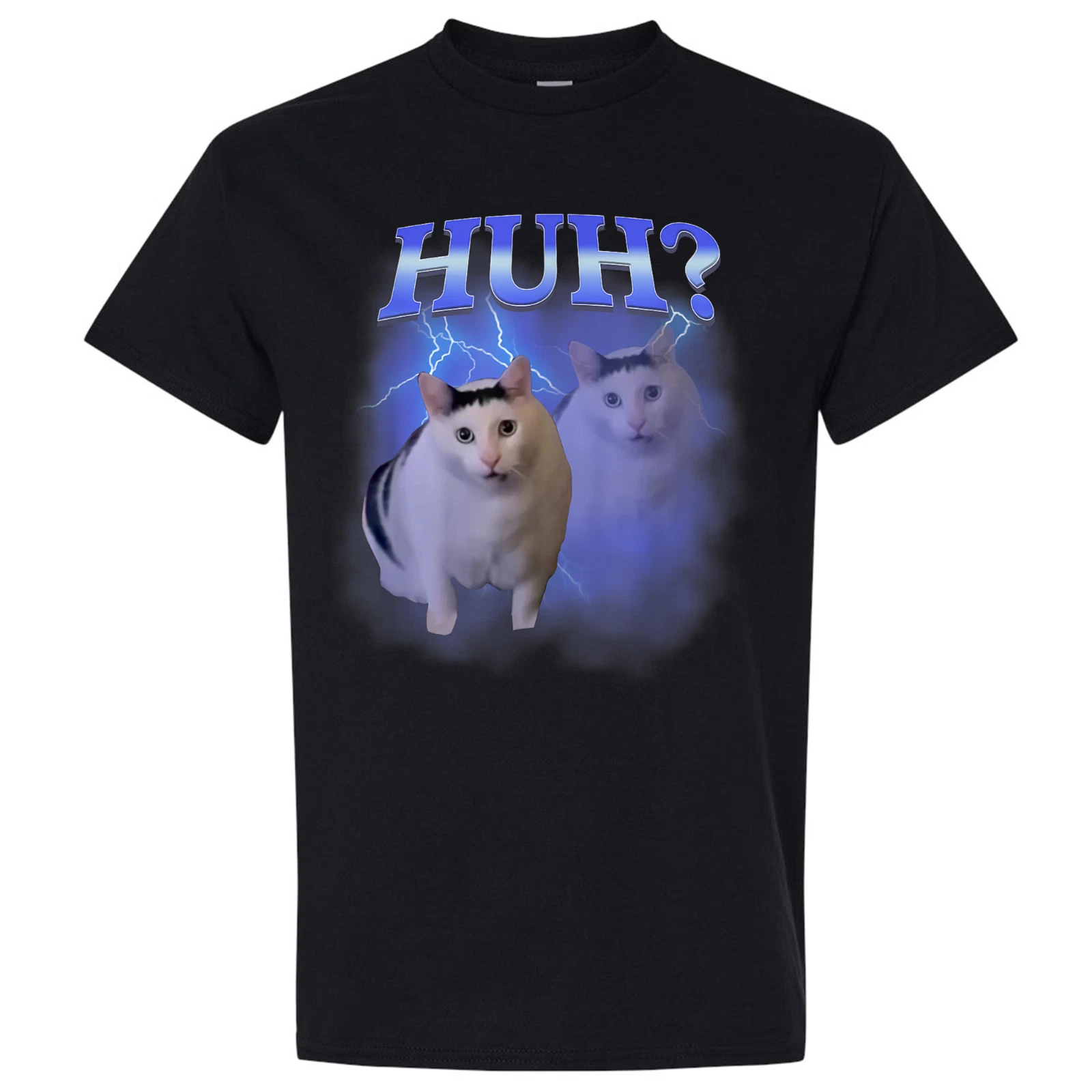 Huh Silly Cat Meme Funny Oddly Bootleg Specific Dank Meme T-Shirt ...
