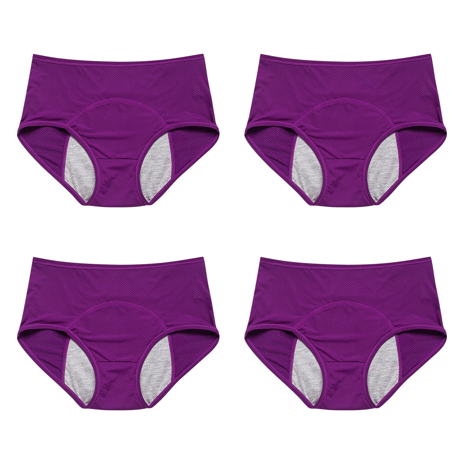 Huhua Period Panties for Women 4 Pack Womens Mesh Breathable Leak Proof ...