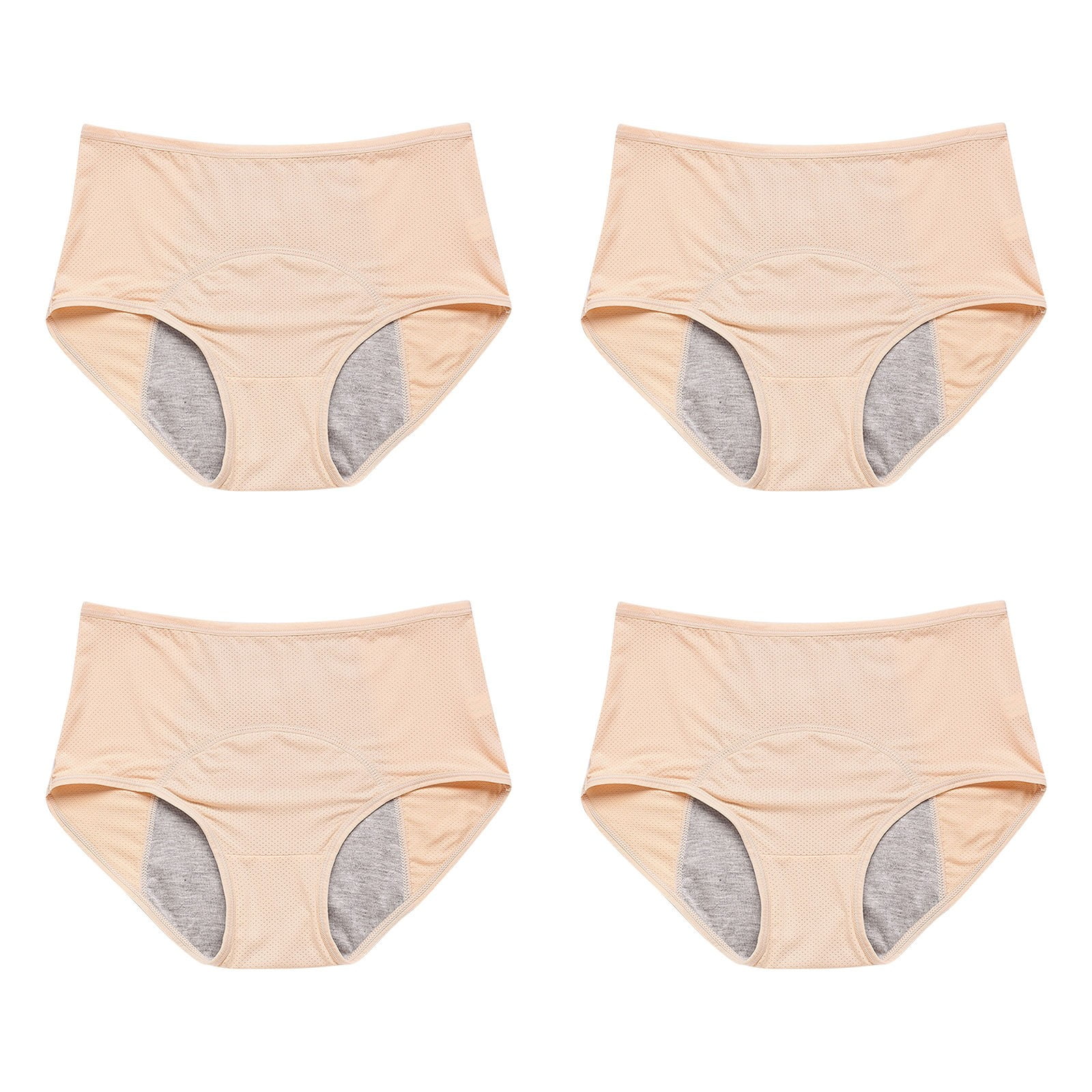 Huhua Period Panties for Women 4 Pack Womens Mesh Breathable Leak Proof ...