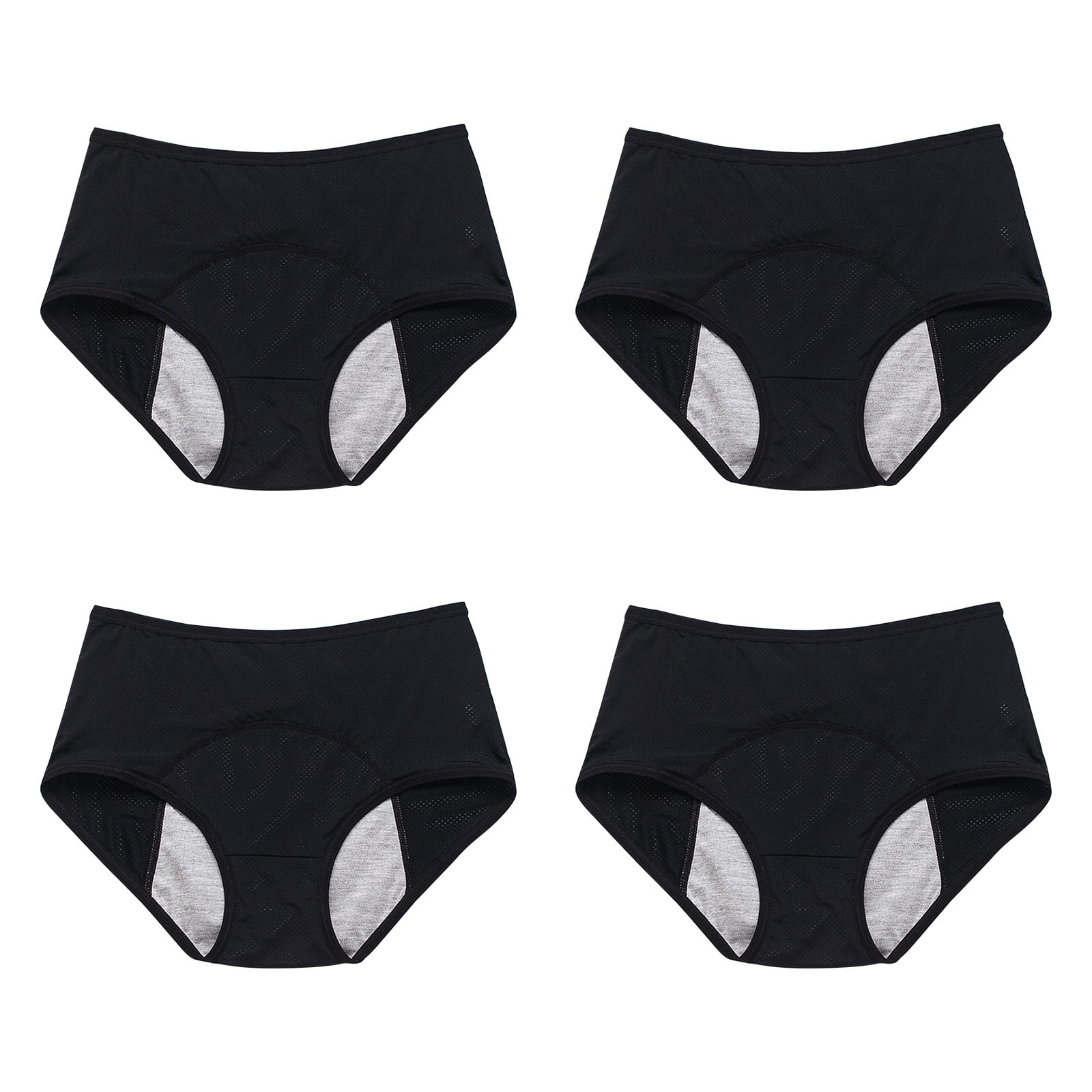 Huhua Period Panties for Women 4 Pack Womens Mesh Breathable Leak Proof ...