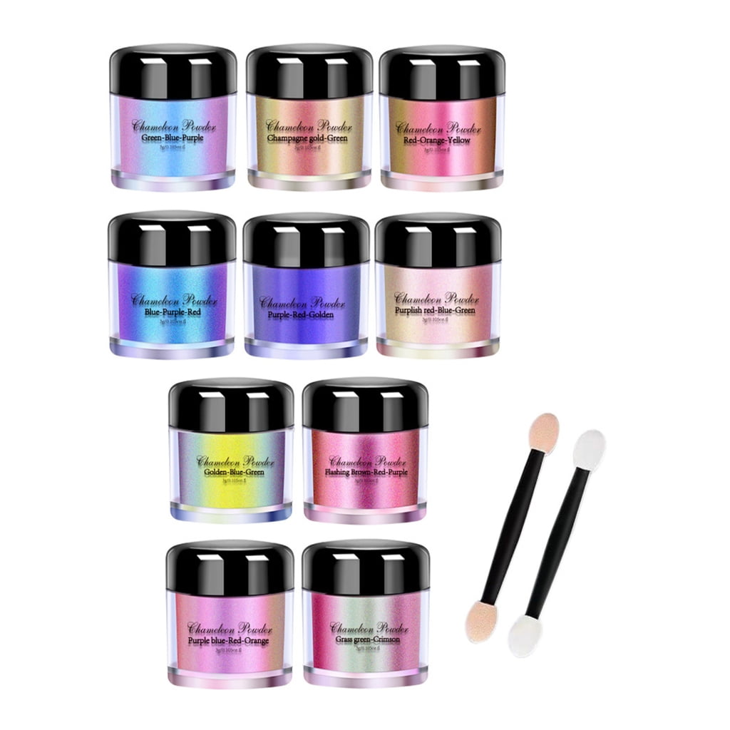 Huhudde 10 Colors Crystal Droplet Glitter Powder Color-Changing Dragon ...