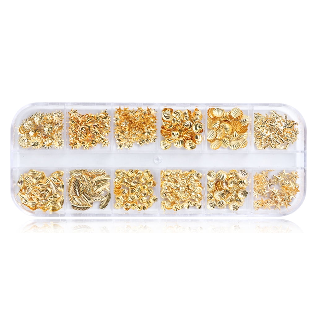 Huhudde 12 Grids/Box DIY Jewelry Crafts Resin Mold Filler Mixed Glitter ...