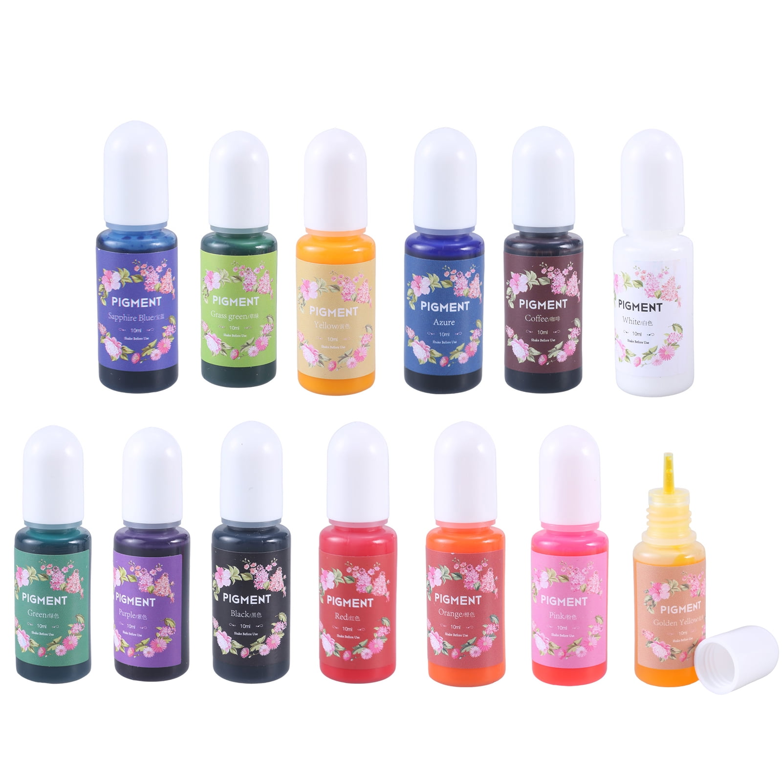 Huhudde 13 Color Translucent Liquid Resin Dye Highly Concentrated ...