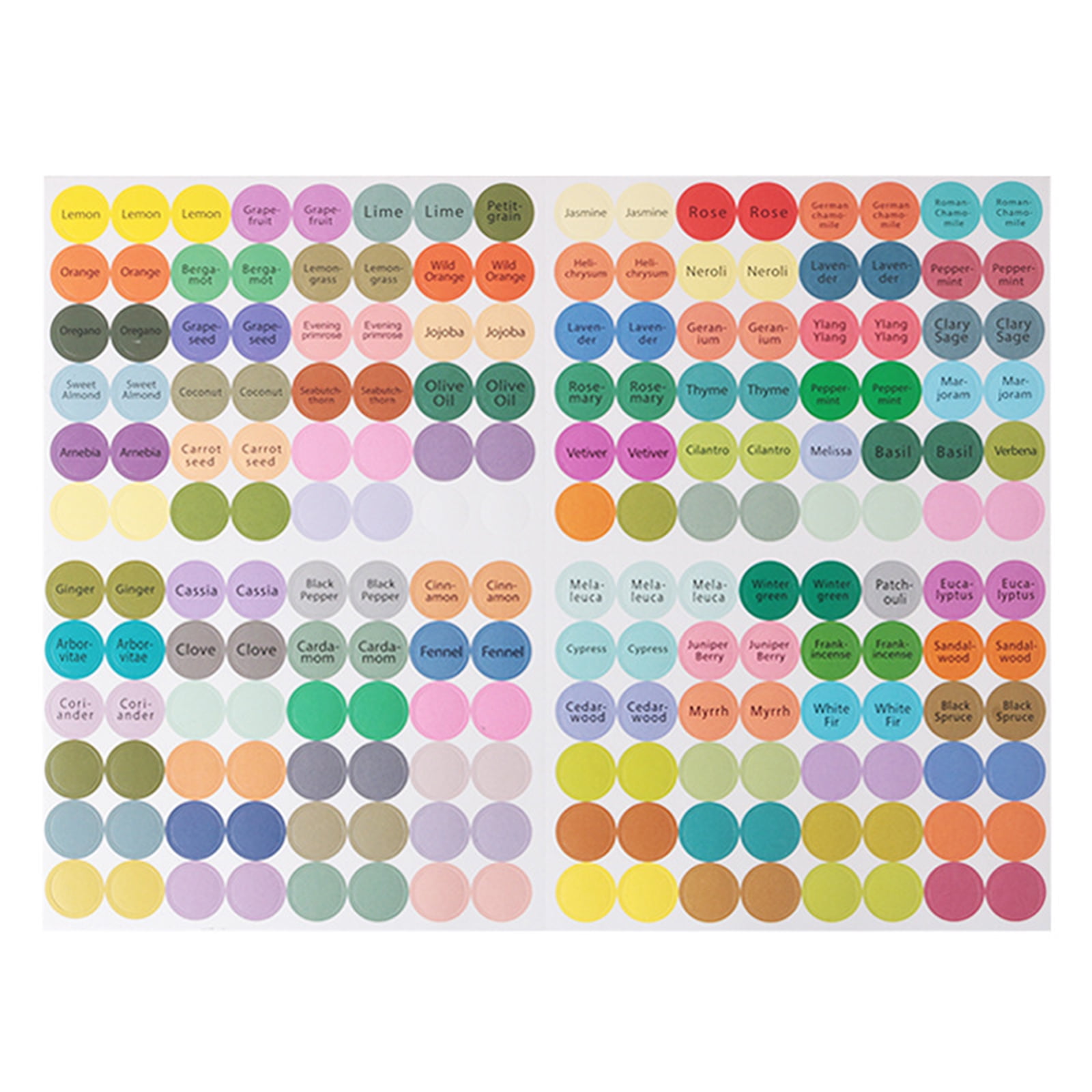 Huhudde 192pcs/Sheet Practical Colorful Paper Stickers Labels for Glass ...